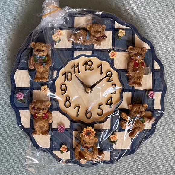 Vintage | Wall Decor | Vintage Teddy Bear Wall Clock | Poshmark